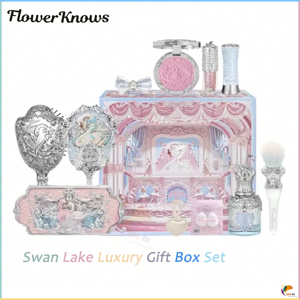 FlowerKnows Swan Ballet Series Gift Set Lipstick Blush Eyeshadow Make ...
