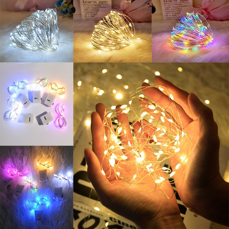 GC LIGHTS 1/2/3M Christmas Lights LED Copper Wire Christmas Decor Fairy ...