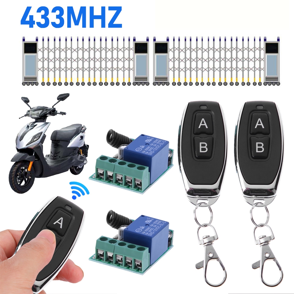 433 Mhz Universal Wireless Remote Control Switch DC 12V 1CH Relay ...