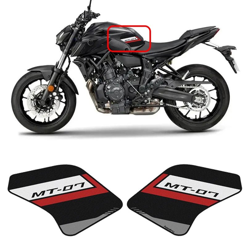 Tank Sticker Side Decals For Yamaha MT-07 MT07 2021 2022 Side Tank Pad ...