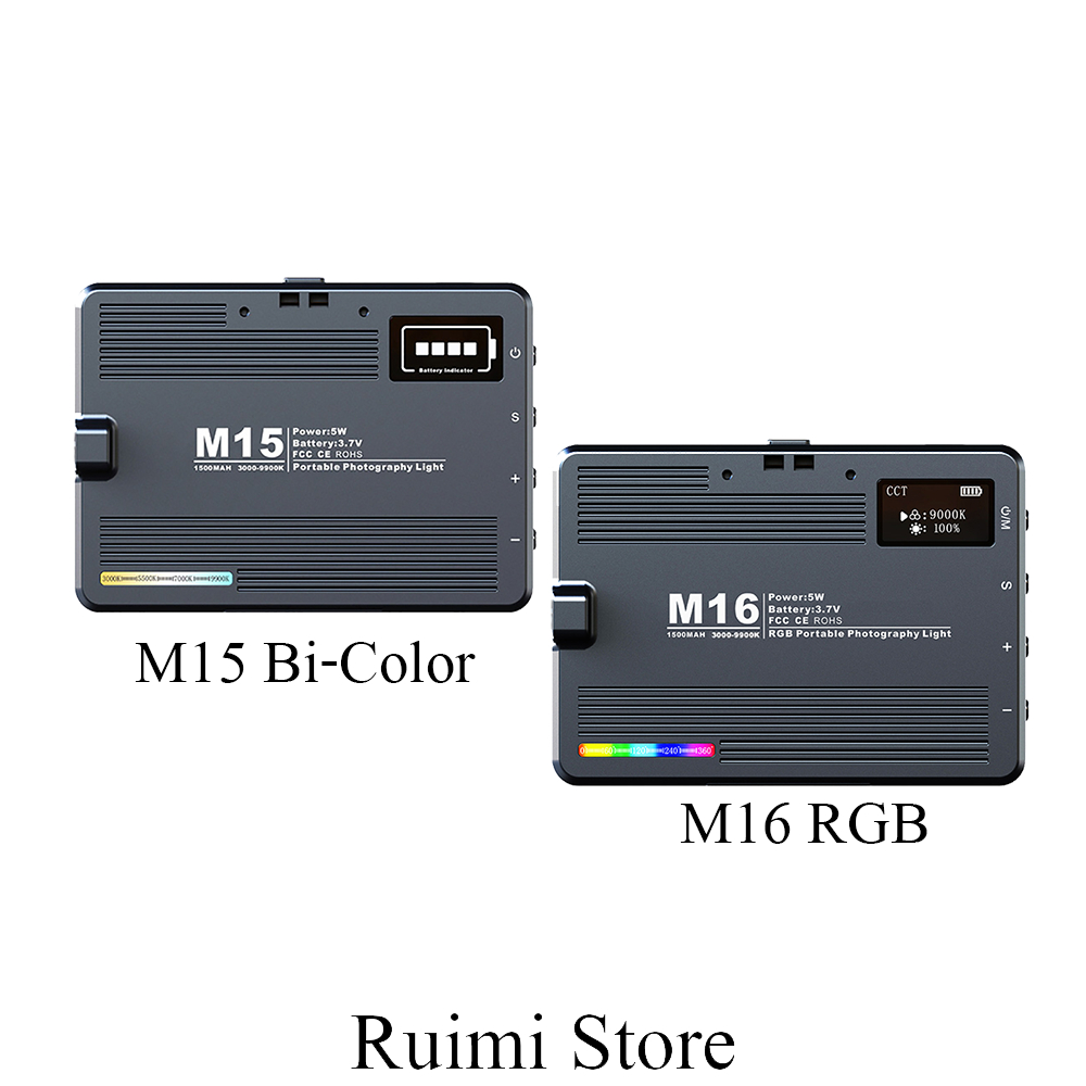 M15 M16 RGB Photography Fill Light Built-in Battery With phone clip ...