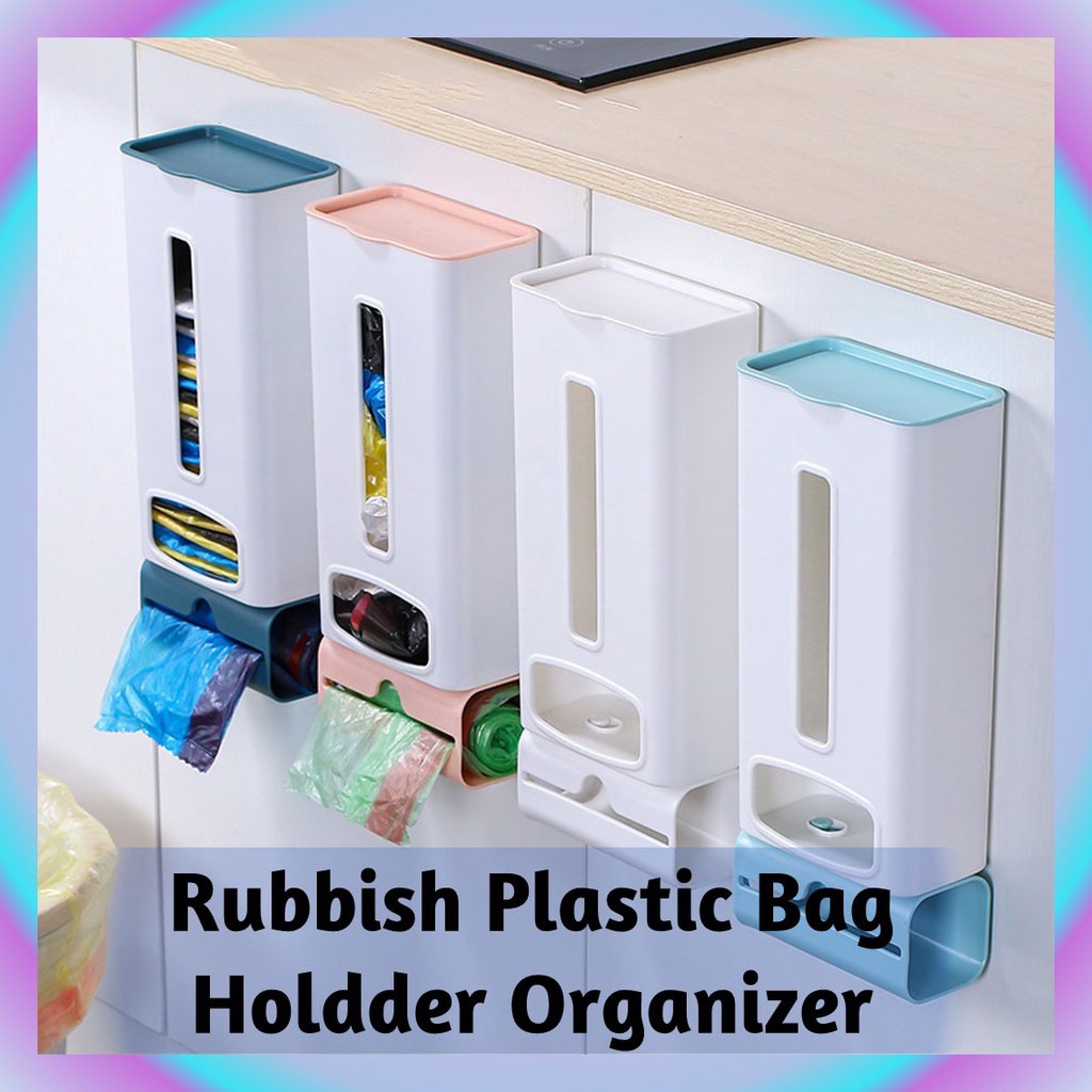 Garbage bag storage box wall-mount plastic bag extraction box storage ...