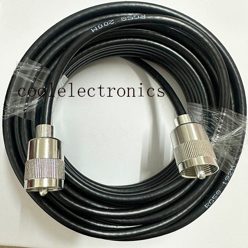 1pc RG58 50-3 PL259 UHF male Solder to UHF male connector RF Adapter Coax Ham Radio Coaxial ...