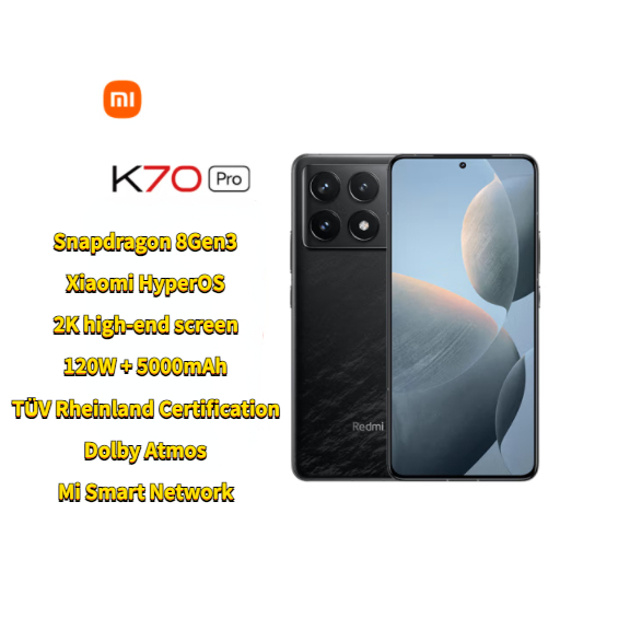 Redmi K70 Pro Snapdragon® 8Gen3 HyperOS 2K Screen 120W+5000mAh Xiaomi Redmi K70 Pro 5G Phone COD ...