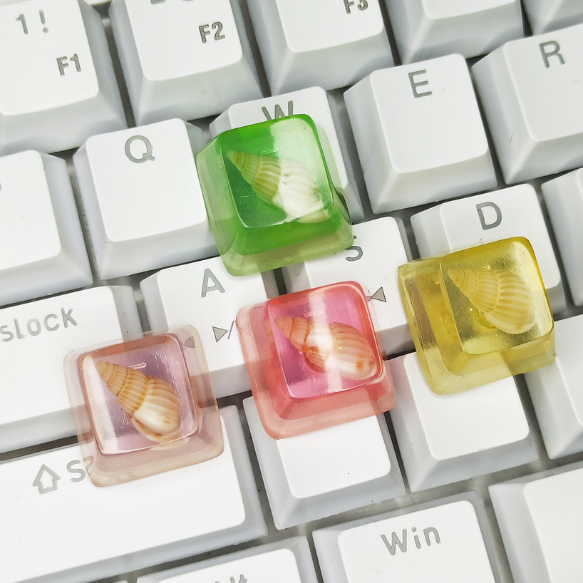 Translucent Keycap Amber Shell Keycap Suitable for Mechanical Keyboard ...
