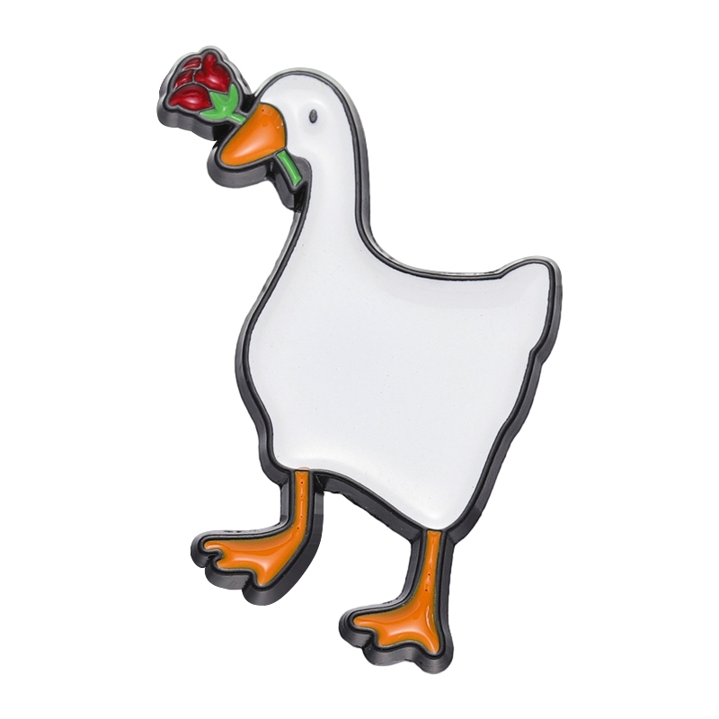 Cute Duck Enamel Pin Animal Brooches Funny Little Yellow Duck Brooch ...