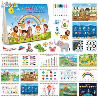JOLLYBABY Preschool Busy Book Early Childhood Education Montessori Toys ...