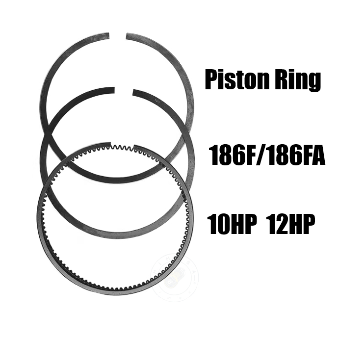 Mimosa Piston Ring Set Std 186F 186FA Aircooled Diesel Engine 10HP 12HP ...