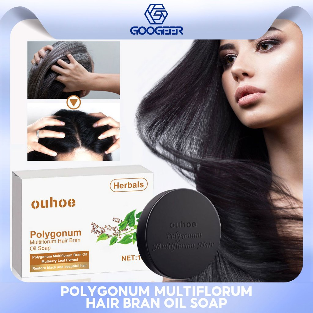 Ouhoe Polygonum Multiflorum Hair Bran Oil Soap Smooth And Delicate Gentle And Clean Moisturizes