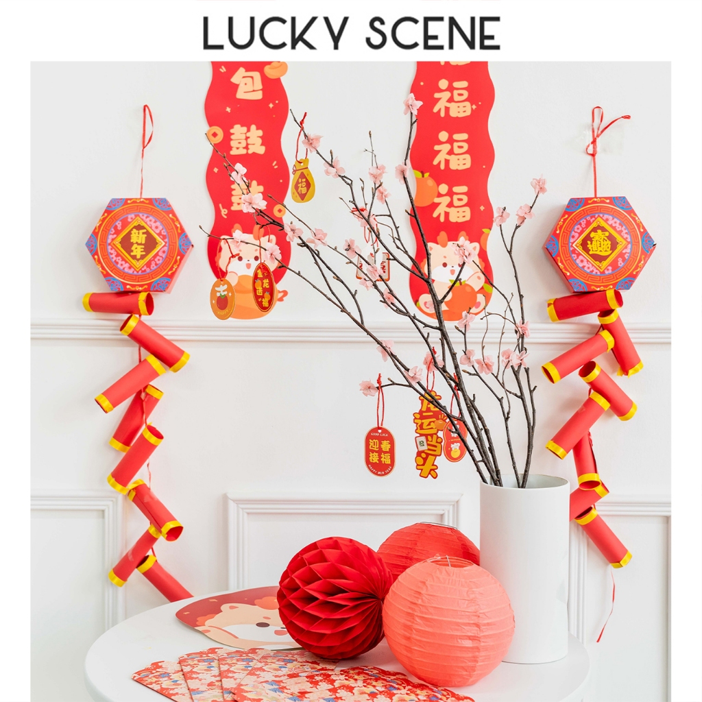 New Year's Day Year Of The Dragon DIY Paper Firecracker Pendant Making ...