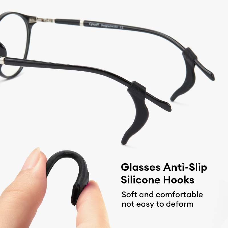 Silicone Anti-slip Holder for Glasses Accessories Black/Pink/Purple 1 ...