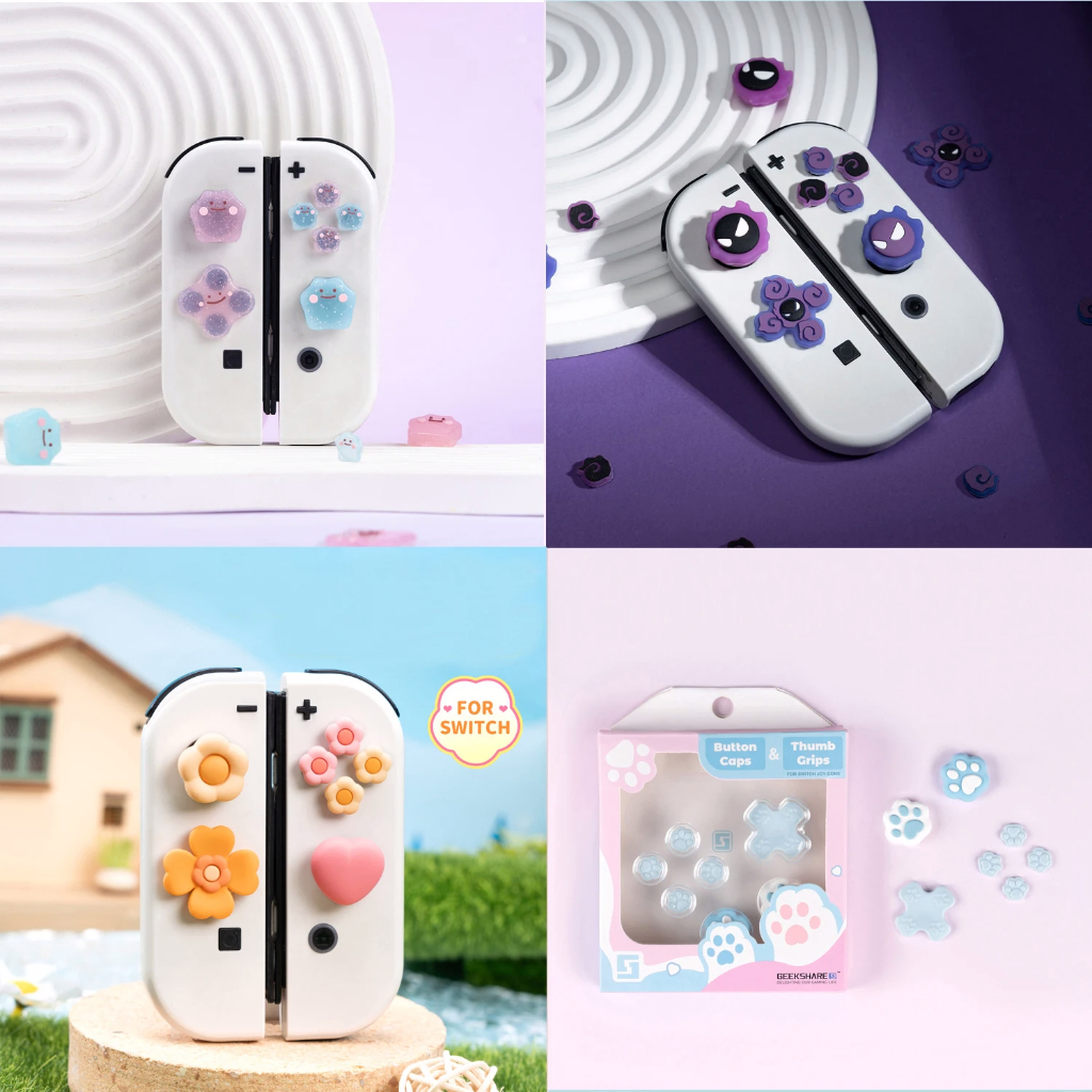 D-pad Cross Direction Button ABXY Key Sticker Joystick Thumb Stick Grip ...