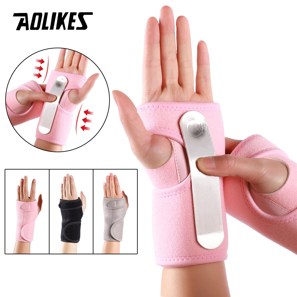 AOLIKES 1Piece Adjustable Sports Wrist Guard With Steel Plate Support ...