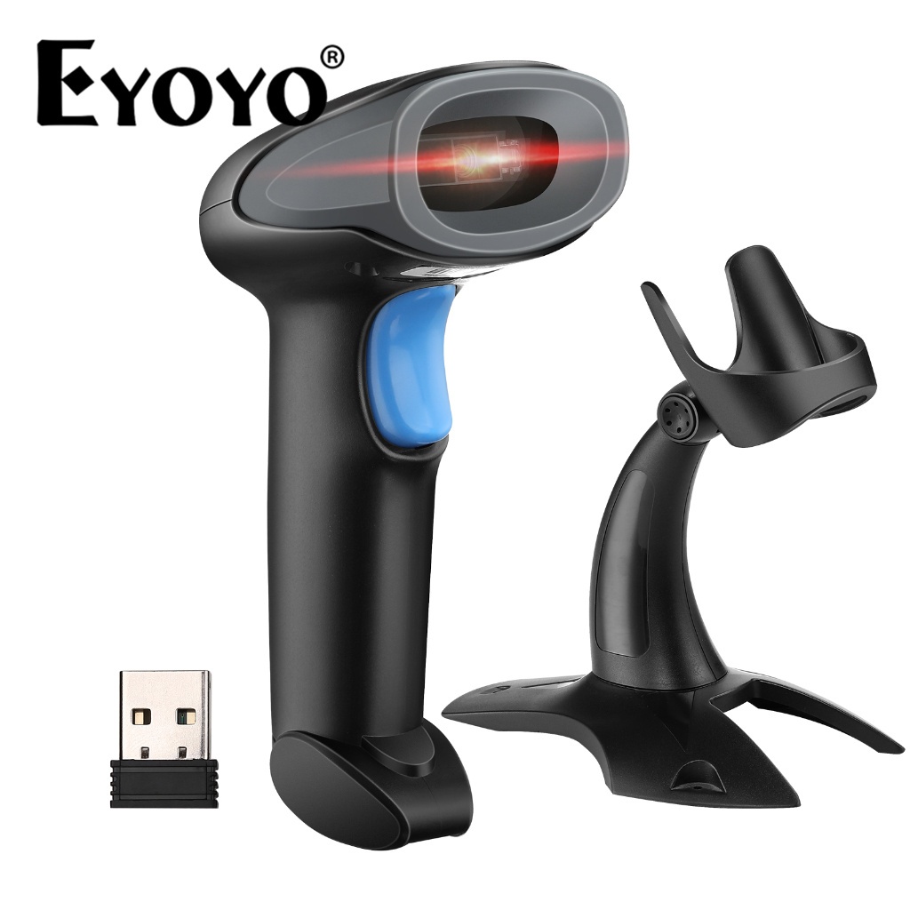 Eyoyo EY-019 1D 2D Barcode Scanner Qr Code Reader Wireless USB ...