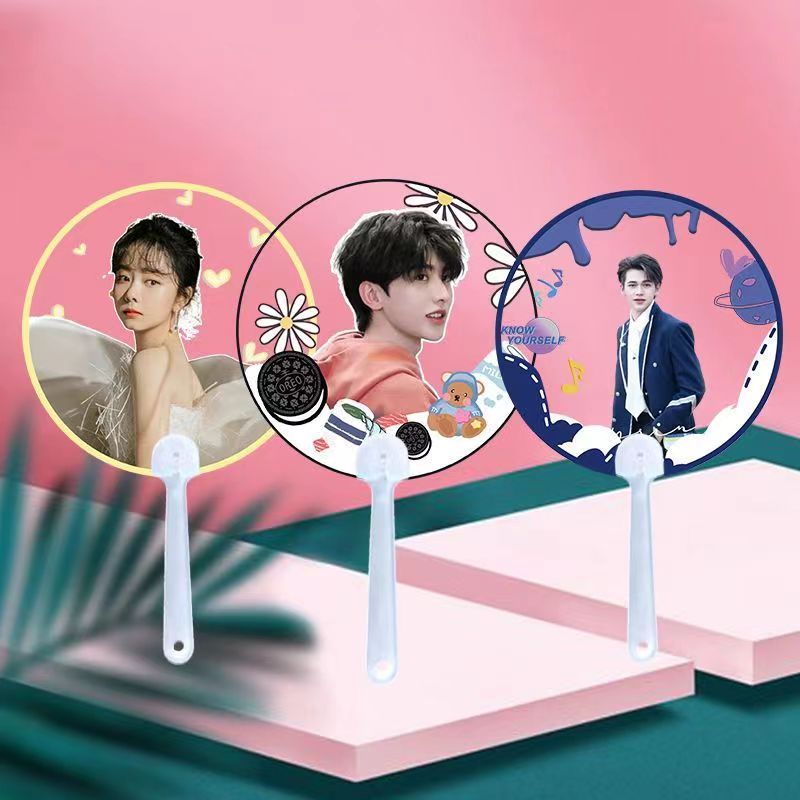 Customized Support Transparent Fan 3D Pinch Face Transparent Fan Kuro ...