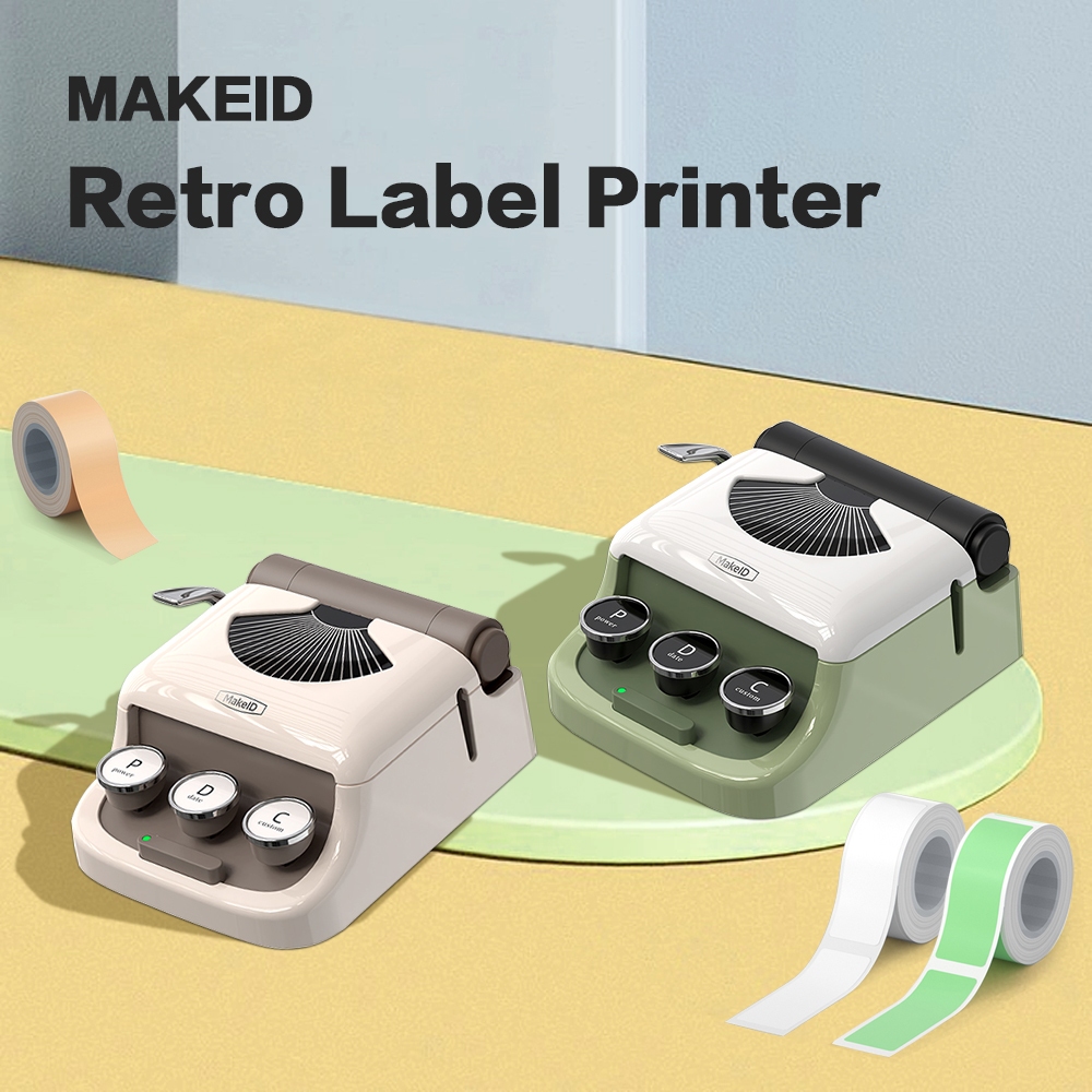 MakeID Label Printer Mini HD Q1 Home Label Maker 300dpi Smart Wireless ...