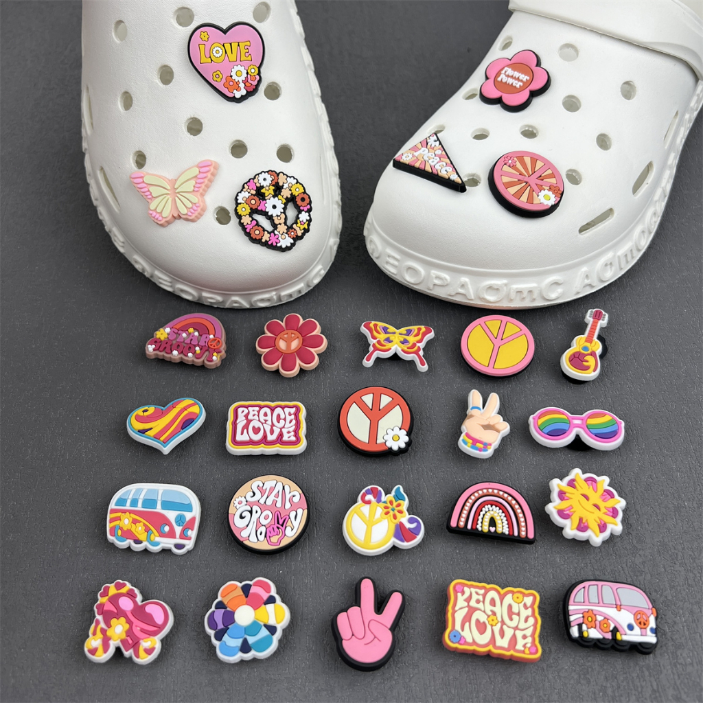 Crocs Accessories Pink Series Jibbitz for Crocs Shoes Flower PVC Soft ...