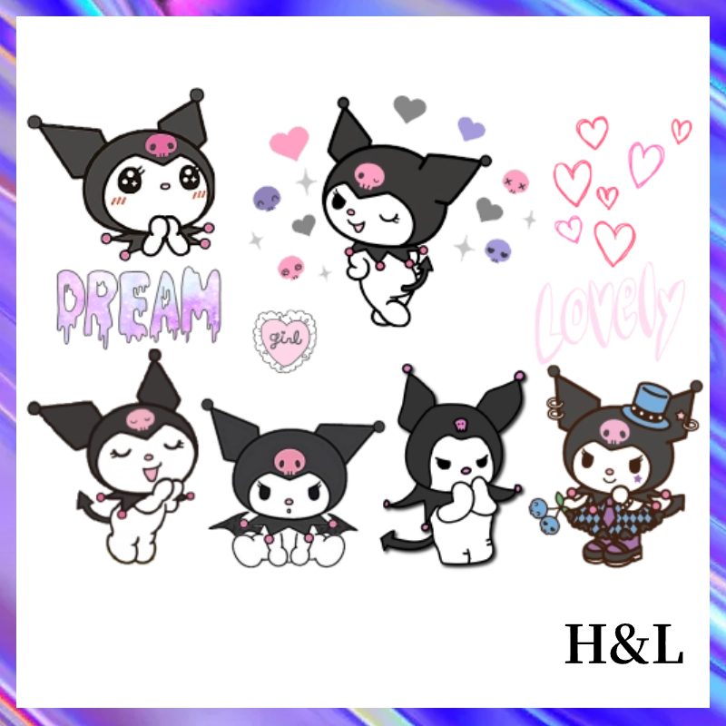 HLKuromi cartoon stickers for car decoration, cute Kuromi stickers for ...