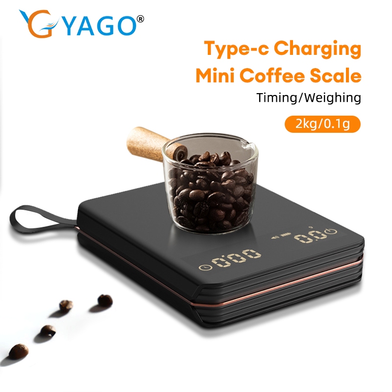 RCYAGO 2kg/0.1g Mini Digital Coffee Scale, Electronic Kitchen Scale ...