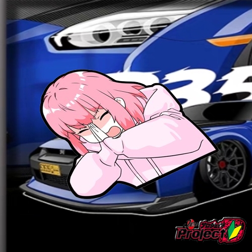 JDM Girl Racing Car Sticker Vinyl Sticker Decal Jdm Style Car Decal ...