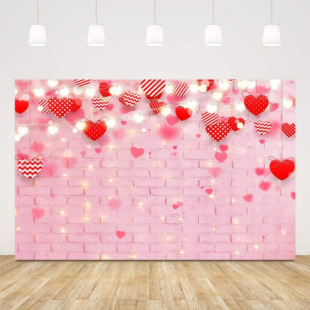 Happy Valentines Day Backdrop for Photography Red Hearts Love Pattern ...