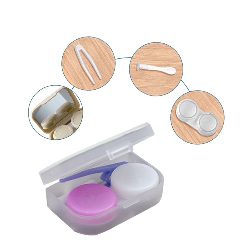 Visual Click Mini Contact Lens Case Kit Carrying Eyes Holder Container ...