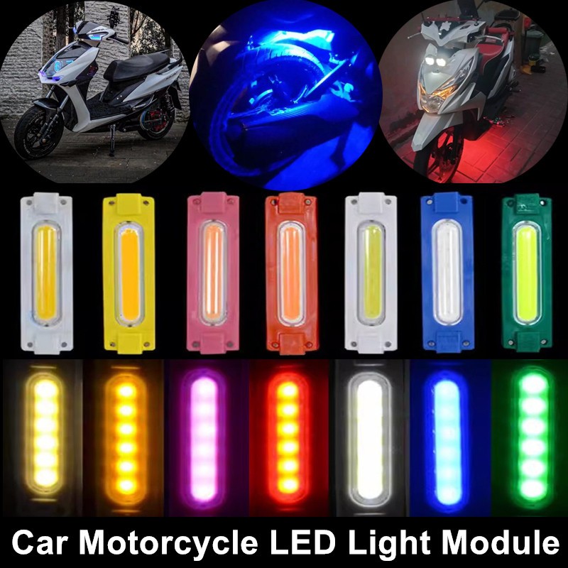Car Motorcycle LED Light Module Single Straight LED COB BULB 12V and ...