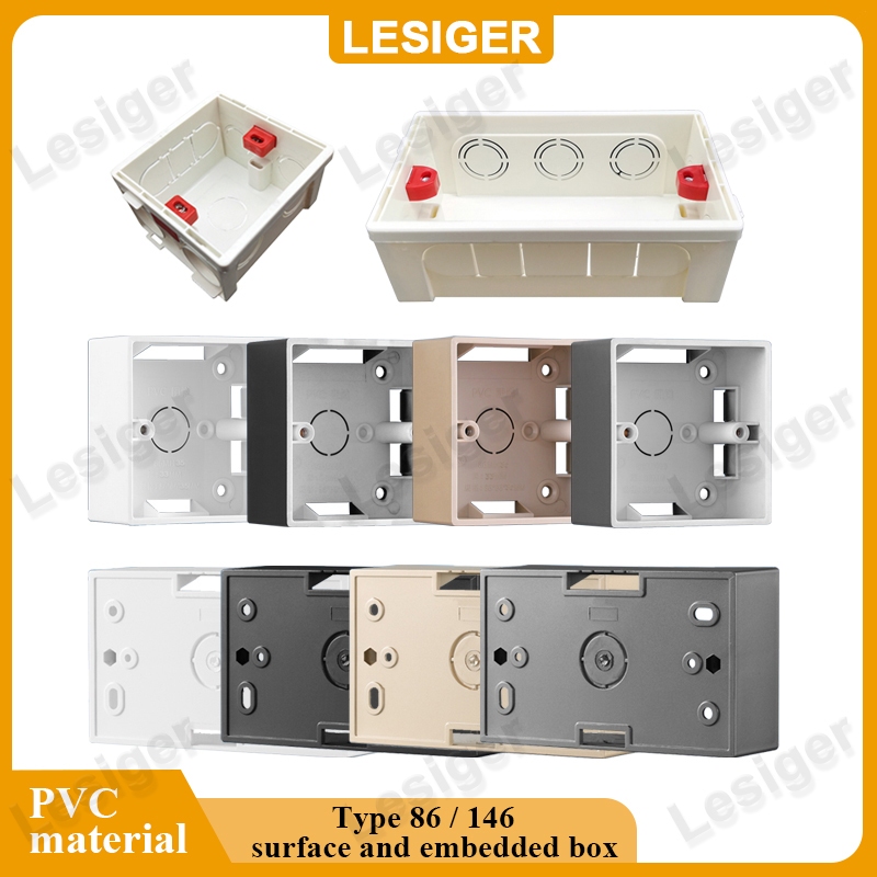 Type 146/86 Electrical Wall Utility Box PVC Material For Switch Outlet ...