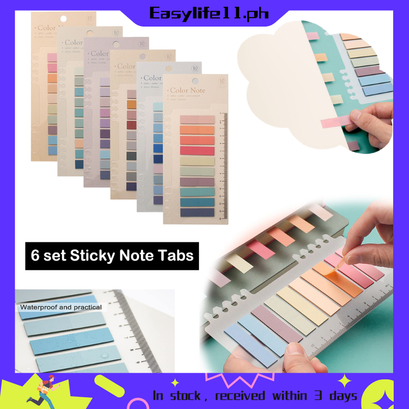 1200Pcs Sticky Note Tabs Waterproof Writable Page Sticky Notes Self ...