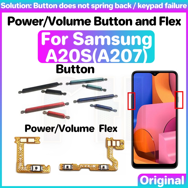 Power volume button flex For Samsung Galaxy A20S A20 A207 Side key ...