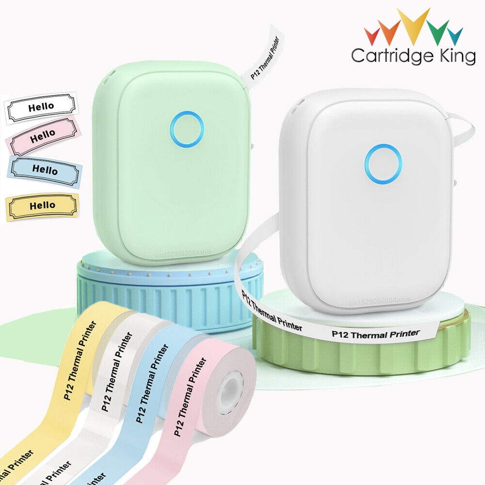 Portable Inkless Thermal Printer P12 Mini Label Printer Wireless ...