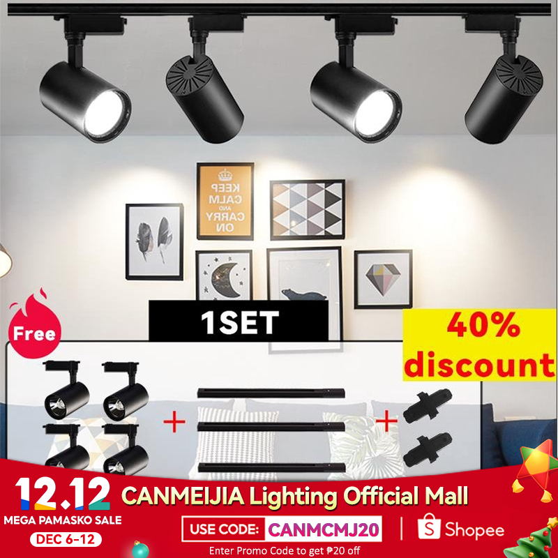 CANMEIJIA Track Light Set Track Lamp Rail 40W 30W 20W 12W | Shopee ...