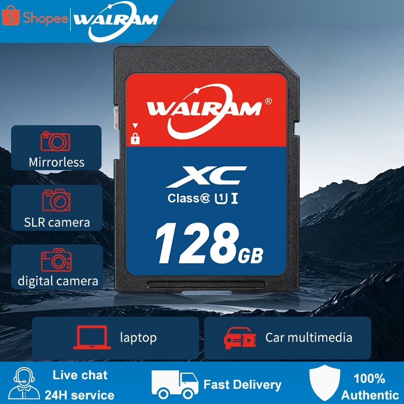 Walram 128GB 256GB SD Card 16GB 32GB 64GB SDHC/XC Normal Full Size ...