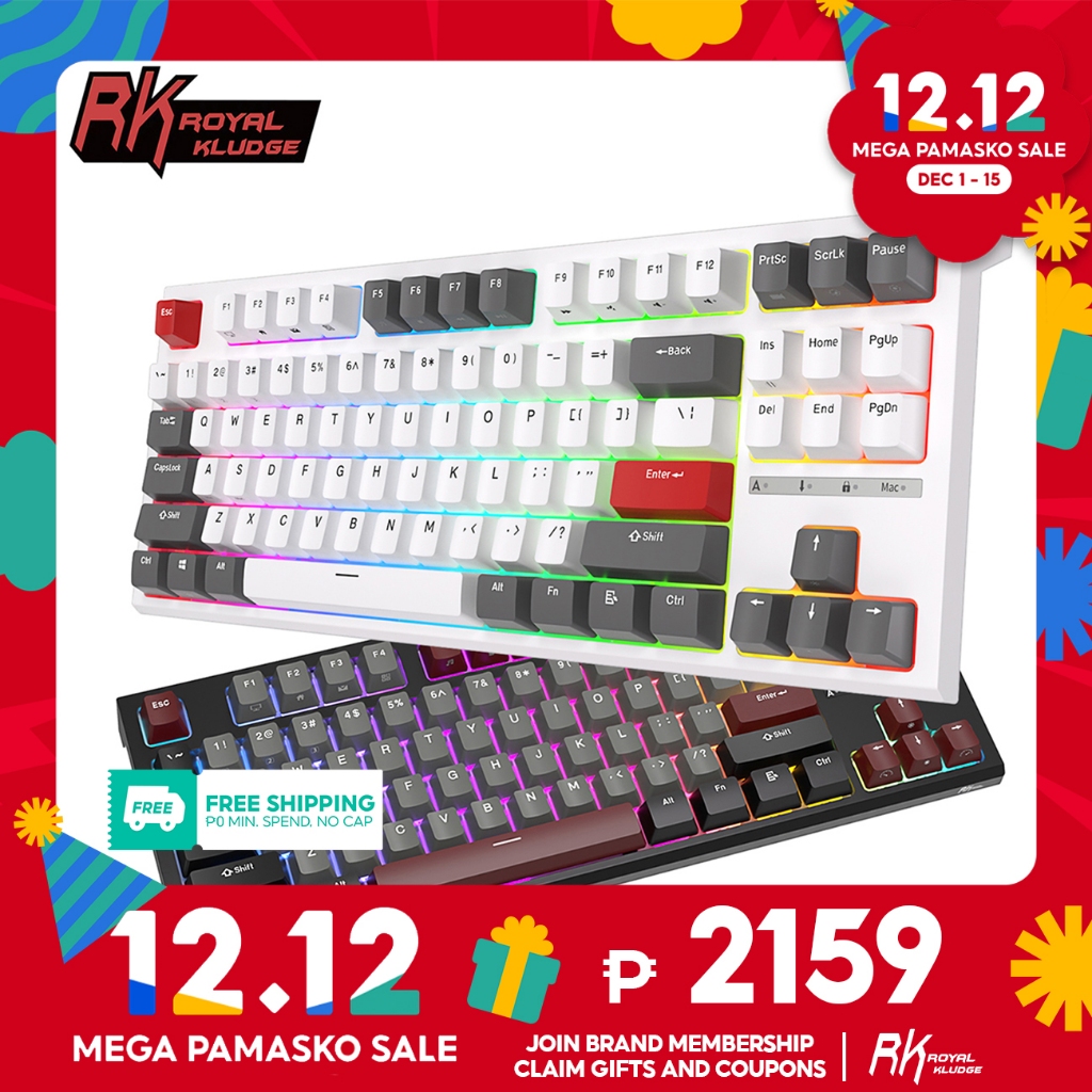 Royal Kludge RK R87 87 Key Wired Professional Game Hotswap Mechanical ...