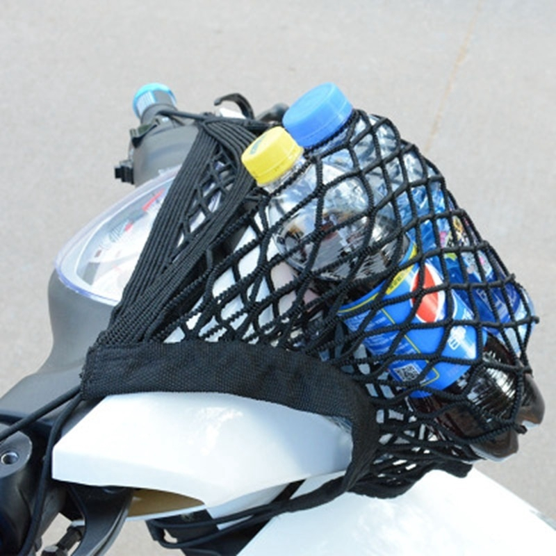 Motorcycle Luggage Net Hook Hold Bag Cargo Bike Scooter Mesh Fuel Tank ...