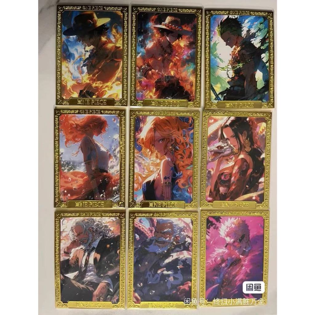 One Piece Card Anime Card Metal Number Card Whole Set 18 Cards | Shopee ...