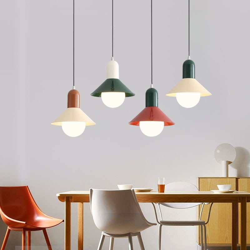 Nordic Macaron Pendant Light Bedroom Bedside Lamp Modern Kitchen Bar ...