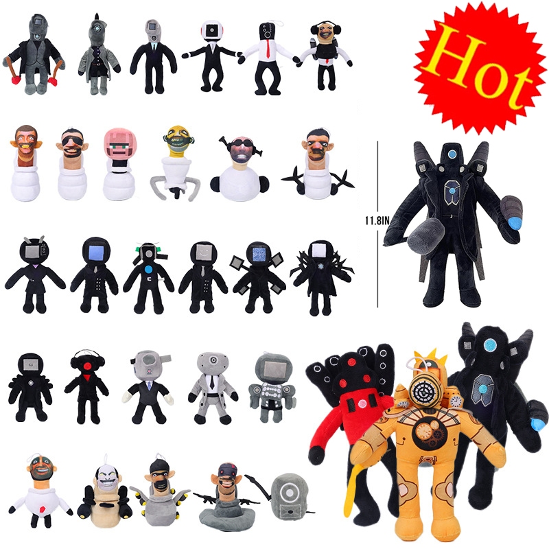 Skibidi Toilet Plush Plushies Toys Skibidi Toilet Head Plushies Toys ...