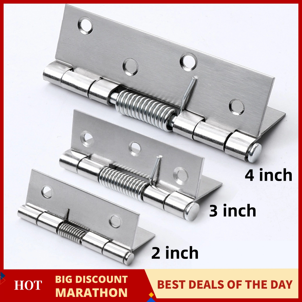 2pcs Stainless Steel Self Closing Spring Hinge Automatic Close Door ...