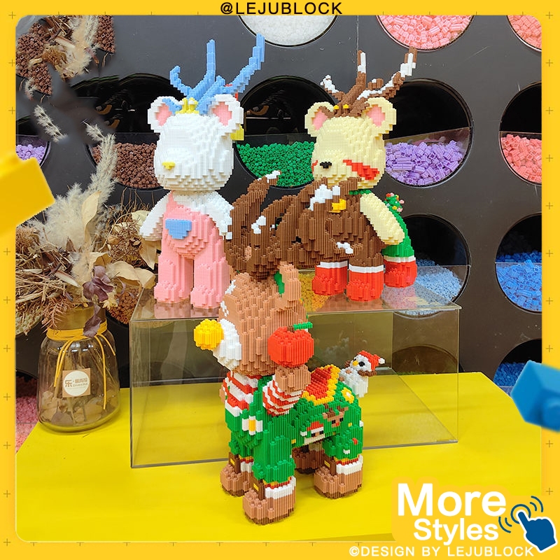 【LEJUBLOCK】Elk building blocks Christmas present Nine tailed fox nano ...