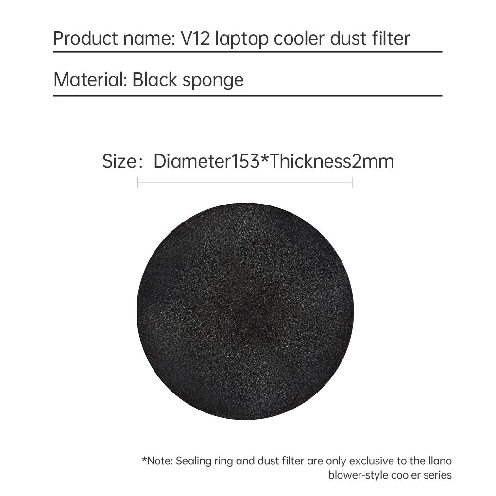 llano V12 V10 V13 Turbo-Fan RGB Laptop Cooler Dust Filter Memory Foam ...