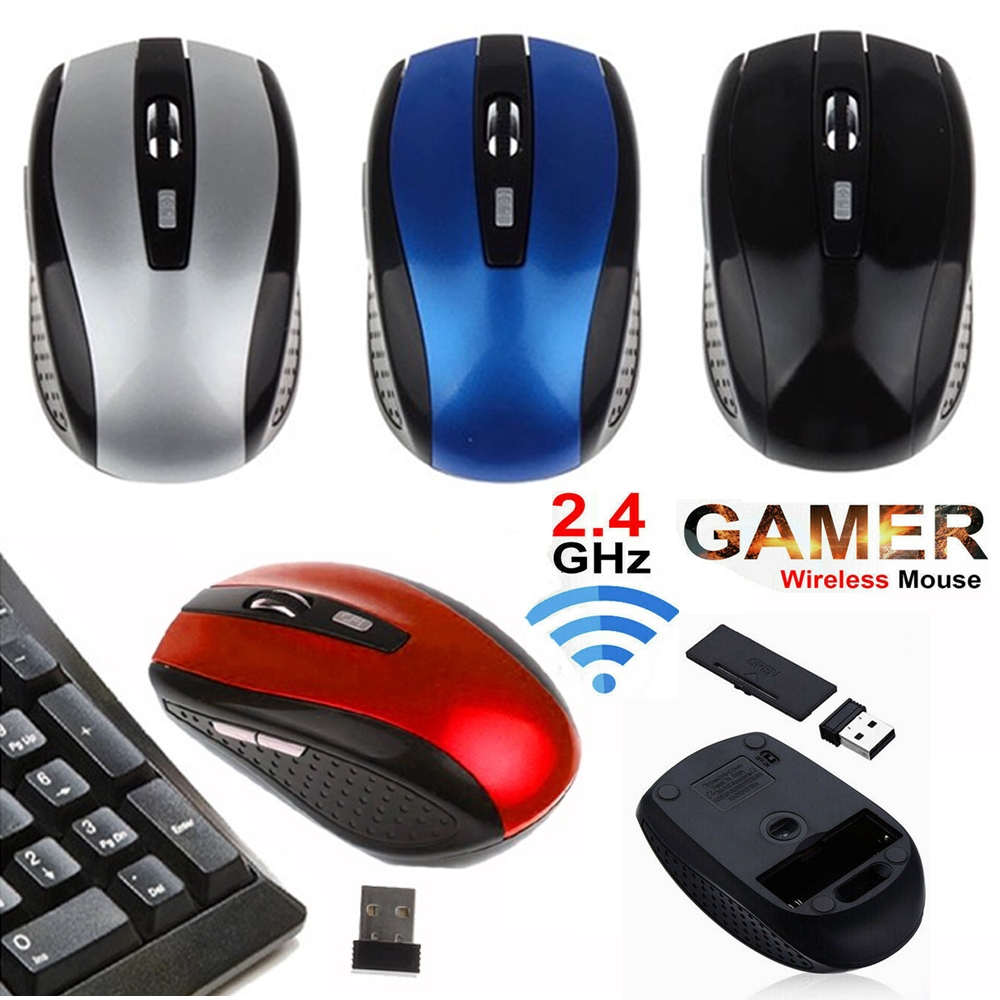 2.4GHz Wireless Optical Mouse & USB Receiver Mice For PC Laptop ...