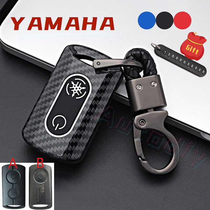 Yamaha XMAX AEROX NVX NMAX Remote Key Grande Filano Carbon Fiber Case ...