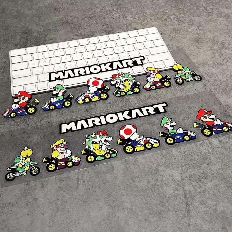 [P-A774] Mario Car Sticker Reflective Sticker Scratch Cover Sticker ...