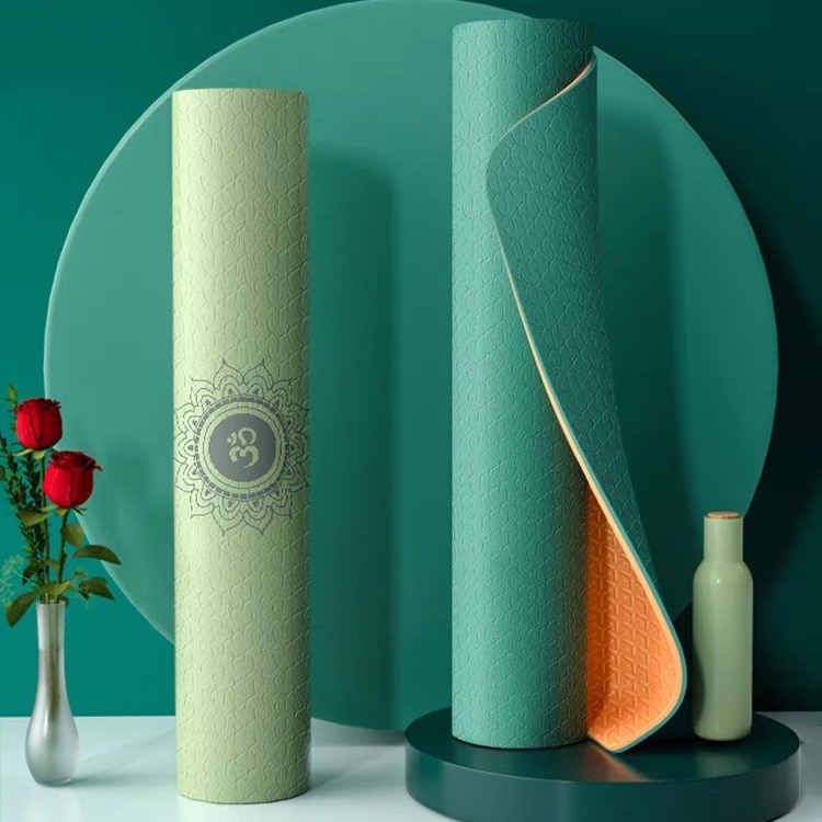 TPE Yoga Mats Extra Thick Yoga Matt Non Slip Home Workout Pilates 6MM ...