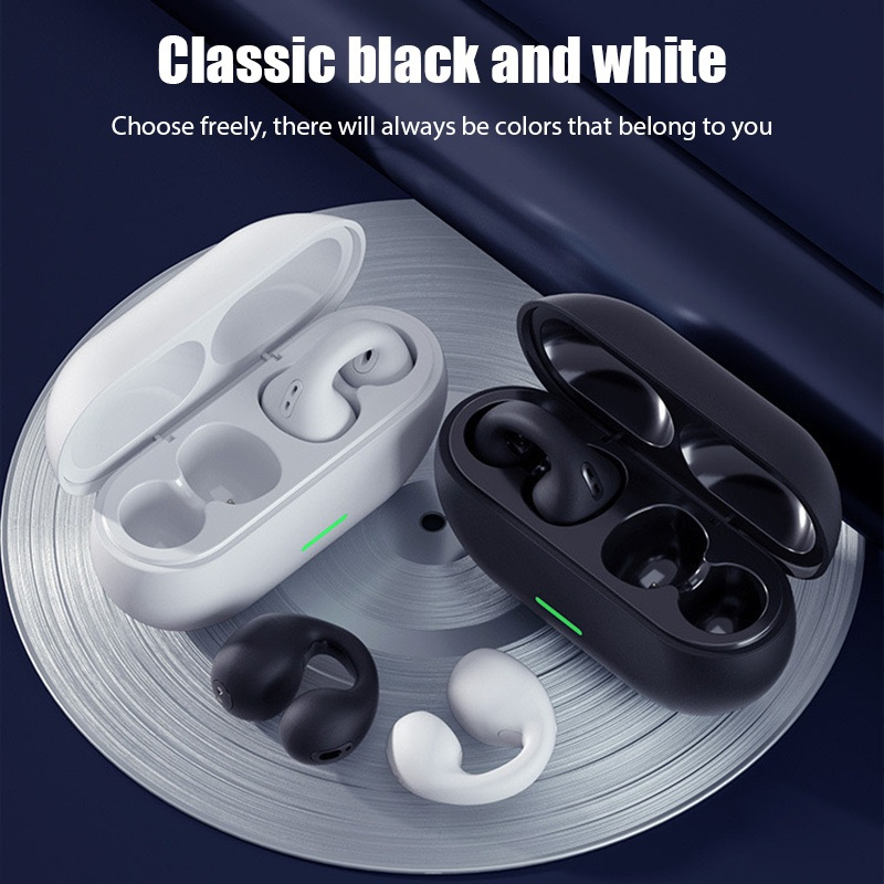 New Bone Conduction Wireless Bluetooth Earphones 5.3 Ear Clip Wireless ...
