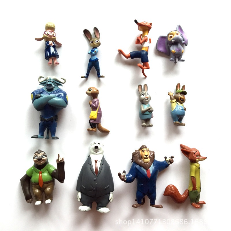 12pcs/Set 4-8cm Zootopia Toys Action Figure Doll Toy PVC Zootopia ...