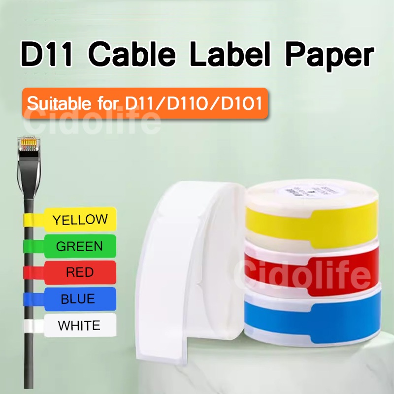 Niimbot D11 D110 D101 Thermal Label Paper Roll Thermal Cable Label ...