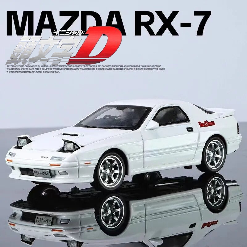 INITIAL D Diecast car 1:32 Mazda RX-7 FC JDM Coupe Car Models Alloy ...