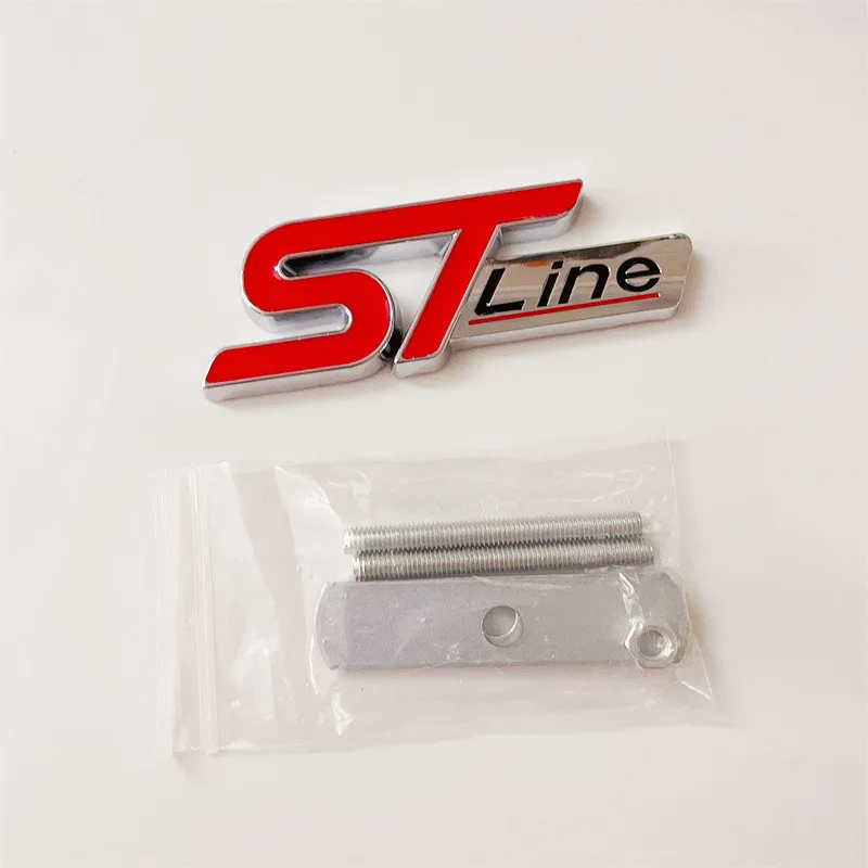 3D Metal ST Line Logo Car Front Grill Emblem Sticker Trunk Badge For ...